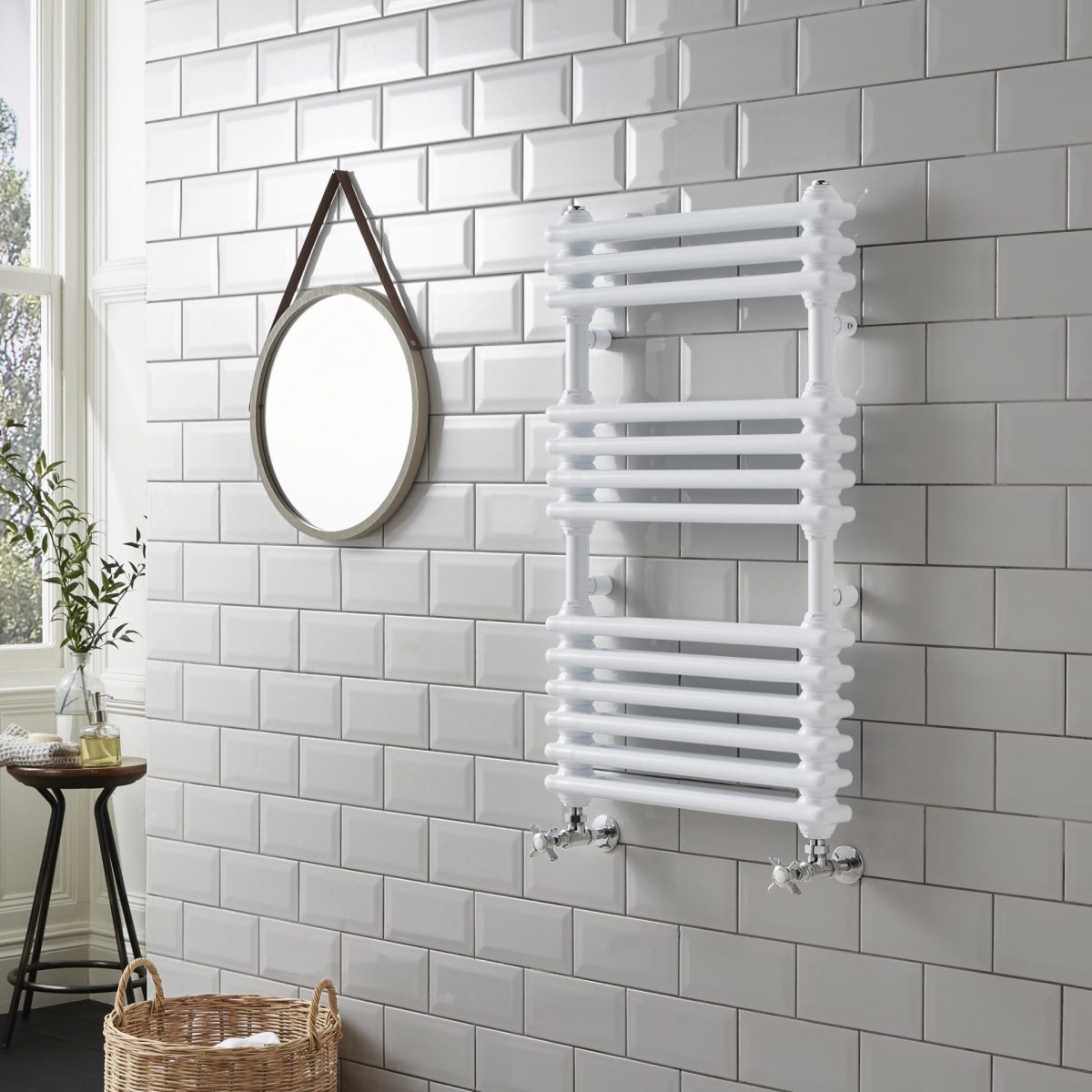 KOLUMN DUAL COLUMN TOWEL RADIATOR - WHITE - Plumbing and Bathrooms Direct