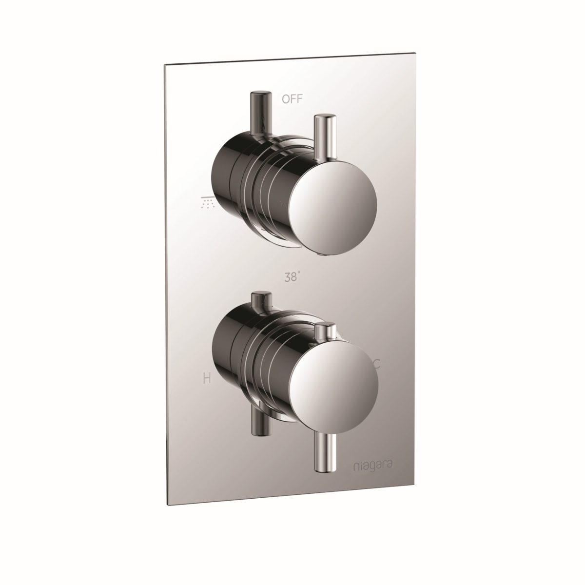 AQUA EQUATE SHOWER VALVE TWIN ROUND - Plumbing and Bathrooms Direct